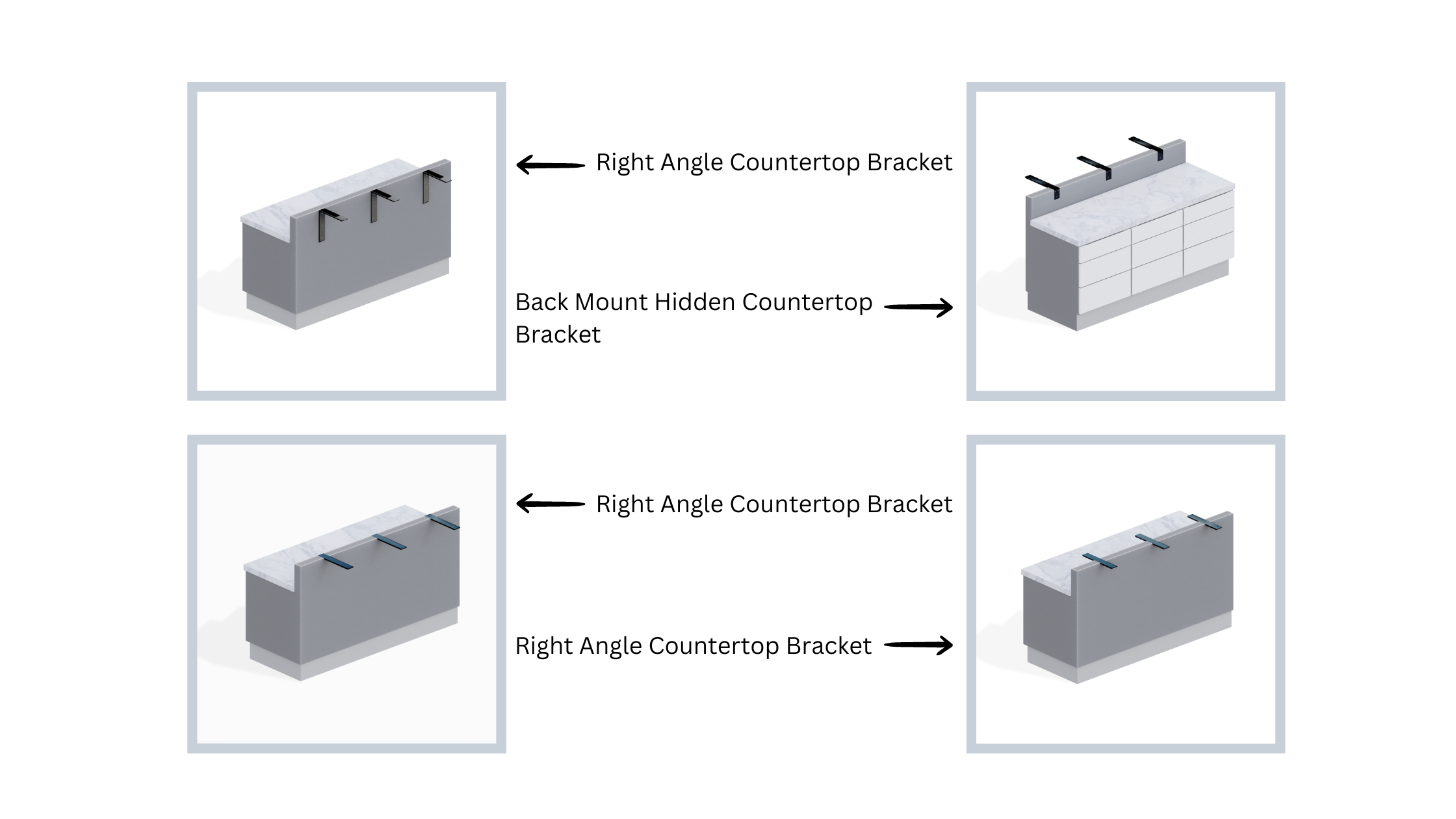 Countertop Support Bracket Styles – Right On Bracket